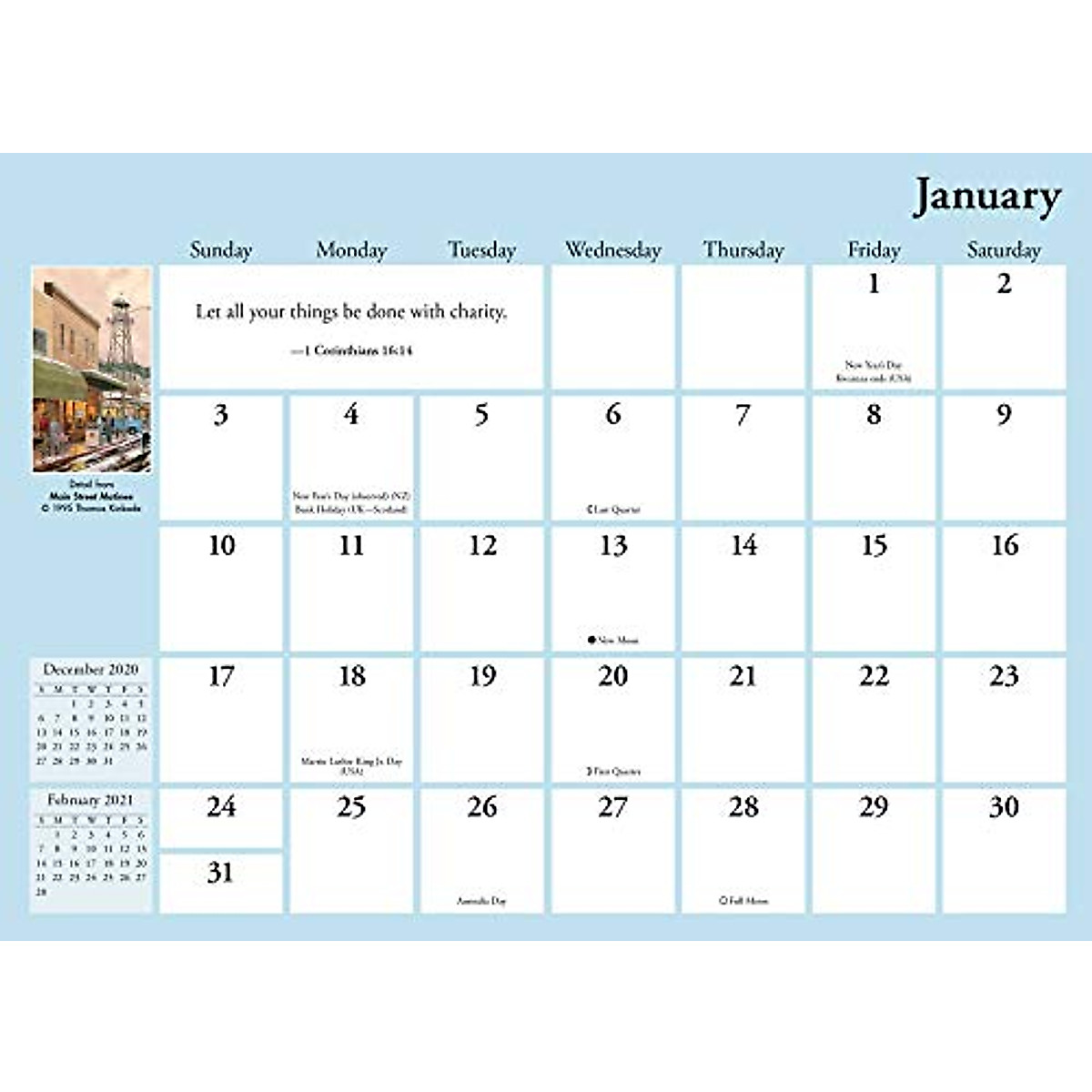 Thomas Kinkade Studios 2021 Monthly Pocket Planner Calendar with Scripture