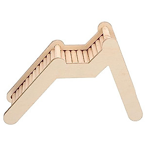 4pcs Hamster Climbing Ladder Small Animal Ramp Hamster House Hamster Ladder Bridge Hamster Cage Accessories Climbing Bridge Climbing Toys Biting Toy Hermit Crab Wooden Crawl