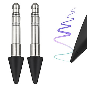 Slim Pen 2 Tips (2 Pack) Replacement fits for Surface Slim Pen 2, Real-Time Sensitivity Replacement nibs fits for Surface Pro 8/Surface Pro X/Surface Laptop Studio/Surface Duo 2 Table Pen