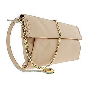 Pierre Cardin Pink Leather Small Slouchy Fashion Clutch for womens