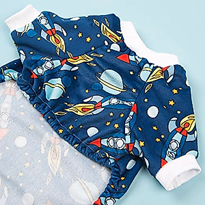 CuteBone Rocket Dog Pjs Large Onesies Pet Clothes Jumpsuit Apparel Soft Pajamas P16L