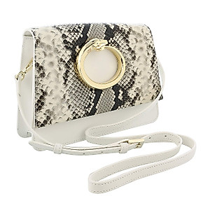 ROBERTO CAVALLI Class White Viper Shoulder Bag for womens