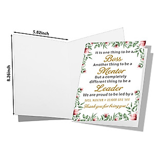Christmas Appreciation Cards for Coworkers Leaders Boss Day Gifts for Him Her Woman Thank You Gifts for Men Boss Lady Mentor Birthday Funny Gifts for Boss Managers Supervisors Anniversary Leaving