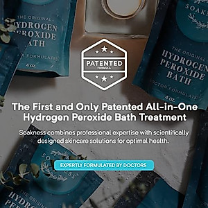 Soakness Hydrogen Peroxide Epsom Salt Bath Soak & Foot Spa (3-Pack) – Patented Formula for Muscle Recovery, Skin Detoxification & Relaxation – Created with Doctor Expertise - Foot Soak for At-Home Spa