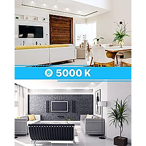 Ensenior 16 Pack 6 Inch Ultra-Thin LED Recessed Ceiling Light with Junction Box, 5000K Daylight, 12W 110W Eqv, Dimmable Can-Killer Downlight, 1050LM High Brightness - ETL and Energy Star Certified