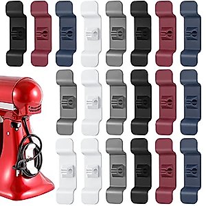 QUEEN KING 20 Pcs Cord Organizer for Appliances, Cord Winder Cord Holder Cable Organizer, Kitchen Appliance Cord Winder for Mixers, Blender, Coffee Maker and Air Fryer, Upgrade Stickiness