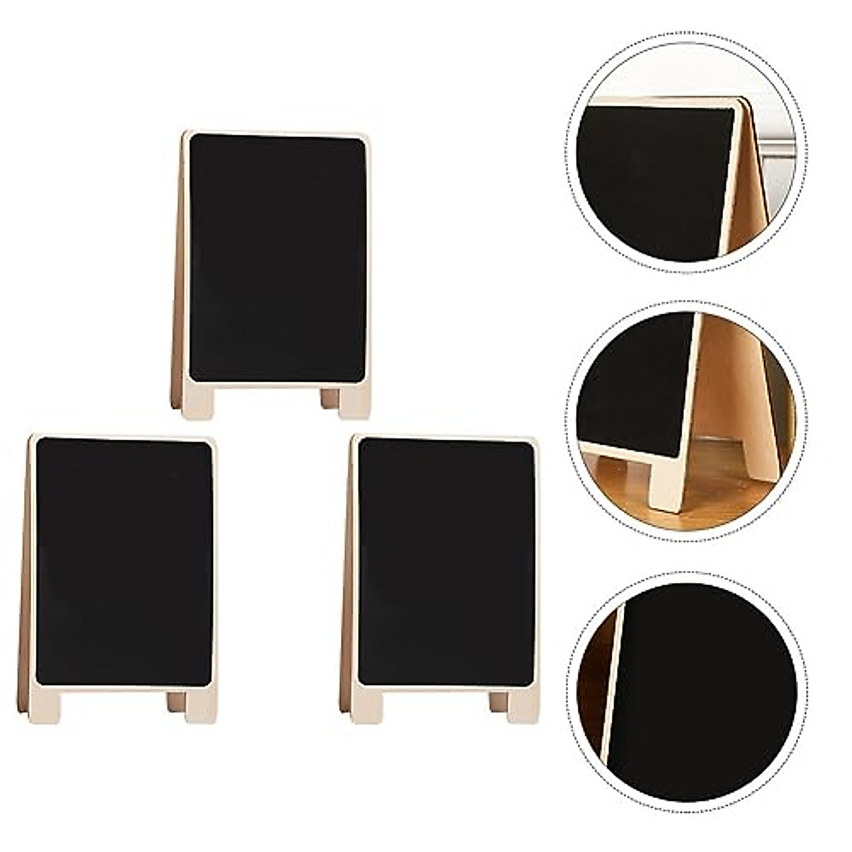 3pcs Message Board Wooden Memo Boards Wooden Display Boards Wooden Wooden Billborads Wooden Blackborads Wooden Writing Boards Standing Blackboards Wooden Writing Borads