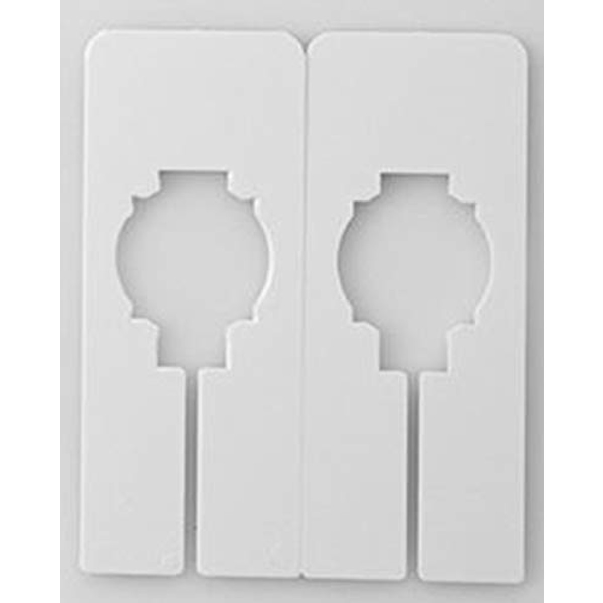 NAHANCO QSDWBKIT4, White Rectangular Clothing Size Dividers with Black Print for XXS-XXL, 1Blank, Kit of 40 (7 Sizes and 1 Blank, 5 of Each)