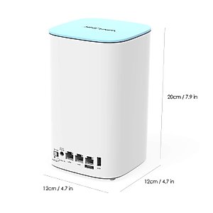 WAVLINK Mesh WiFi System, Up to 5,000 sq.ft Coverage, 3000Mbps Tri-Band Mesh WiFi Router,Replaces WiFi Router and Extender, 3 Gigabit Ports per Unit,USB Port