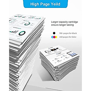 67 67XL Ink Cartridges Remanufactured Ink Cartridge for HP 67 XL 67XL Combo Pack for Envy 6055e 6055 6052 6075 Envy Pro 6455e 6455 6475 6452 6458 DeskJet 4155 2755e 2755 4052 (1 Black, 1 Tri-Color)