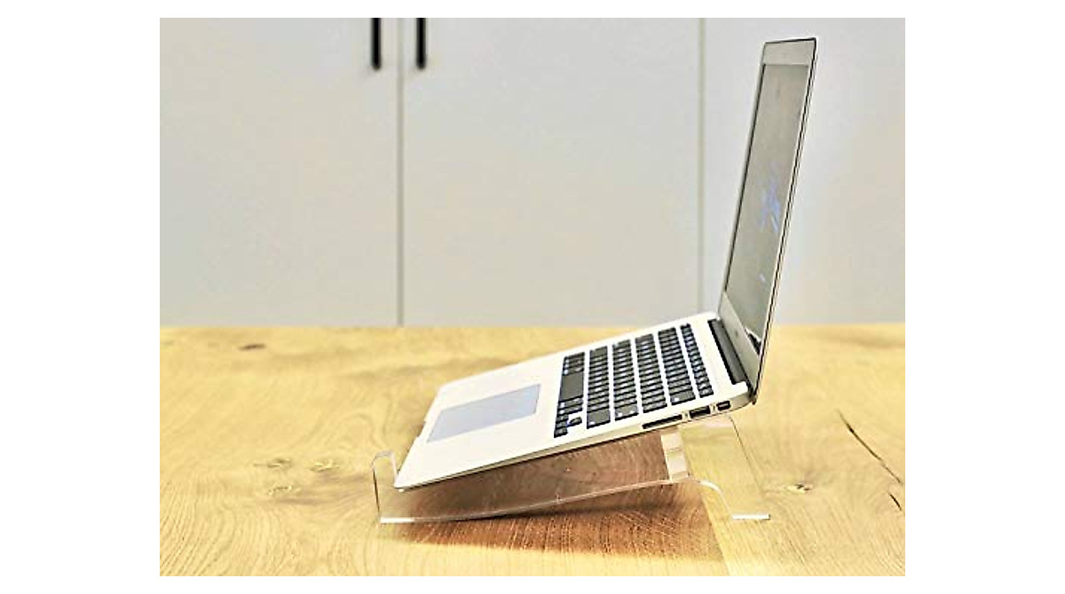 Portable Acrylic Laptop Stand - Ergonomic & Cooling Support