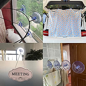 GreenWind 22 Packs Suction Cup Hooks Shower Hooks for Hanging,Suction Cups with Holes Plus Hooks Zip Ties and Hitch Pins Assembled for Multi-Purpose Use All Smooth Surfaces in Office Kitchen Bathroom