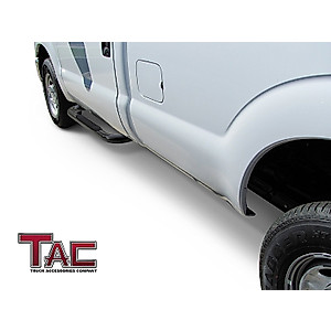 TAC Side Steps fit 1998-2011 Ford Ranger Regular Cab Pickup Truck 3 inches Black Side Bars Nerf Bars Step Rails Running Boards Rock Panel Off Road Exterior Accessories (2 Pieces Running Boards)