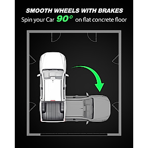 Garvee Car Dolly Set of 4 with 6000 lbs Capacity, Carbon Steel Heavy Duty Car Mover Wheel Dollies with Antiskid Plate & 360 Degree Rotatable Wheel, 16"*13", Red