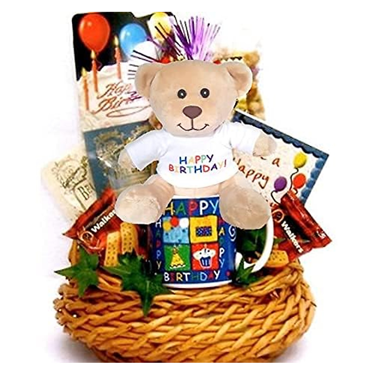 Hug-a-BooBoo Happy Birthday! Small Plush Teddy Bear from Super Cute 6 Inch Plush Teddy Bear with “Happy Birthday!” Message T-Shirt - Great for Gift, Gift Basket, Party Favor