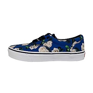 Vans Unisex Era Skate Shoes, Classic Low-Top Lace-up Style in Durable Double-Stitched Canvas and Original Waffle Outsole (12.5 M US Women / 11 M US Men, (Romantic Floral) Lapis Blue)