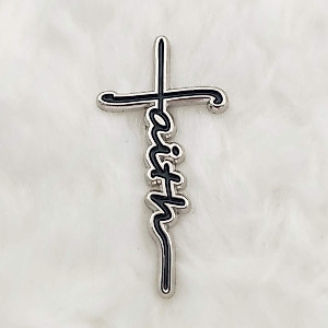 LoneFox Faith Cross Hard Enamel pin Badge Brooch