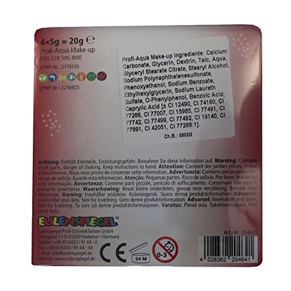 Owl Mirror Set of 6 Unicorn 4 Colours and 1 Brush