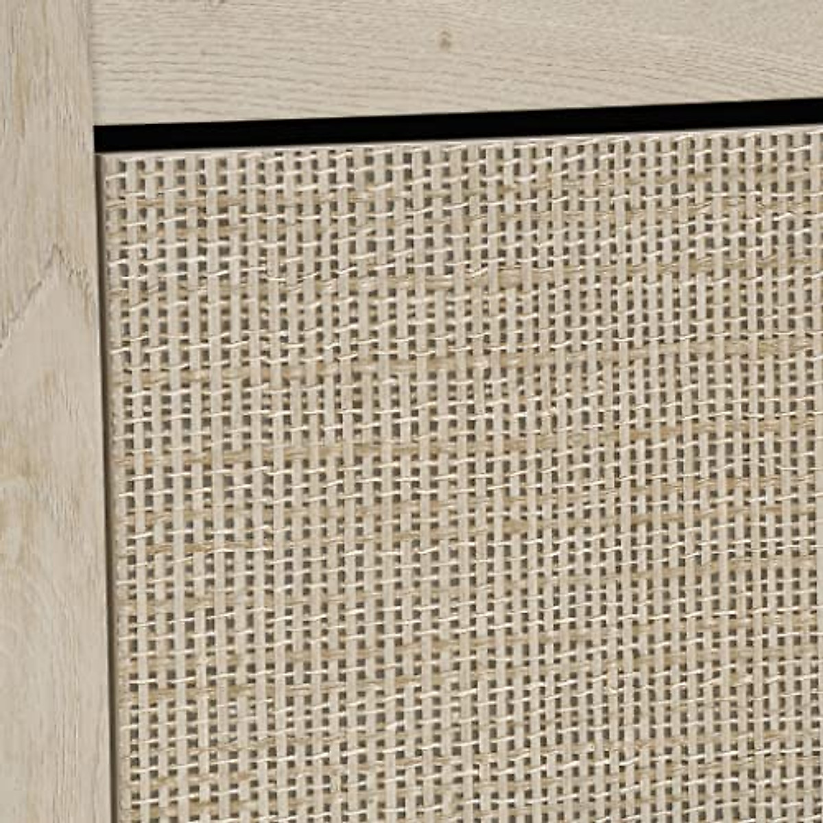 Sauder Pacific View L-Desk, L: 58.47" x W: 58.43" x H: 29.92", Chalked Chestnut Finish