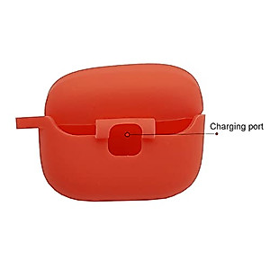 Silicone Case Fit for JBL Tune 130NC TWS,Cute Case Compatible with JBL Tune 130NC TWS with Keychain (Red)