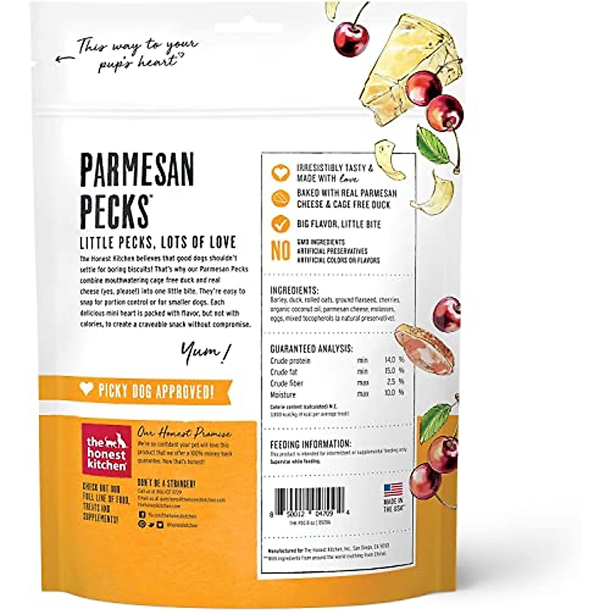 Aurora Pet Variety Pack (3) The Honest Kitchen Parmesan Pecks Dog Treats (Beef, Chicken, Duck) with AuroraPet Wipes