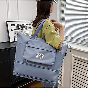 PHEVOS Travel Duffel Gym Bag,Lightweight Weekender Overnight Bags with Wet Pocket and Shoes Compartment for Women