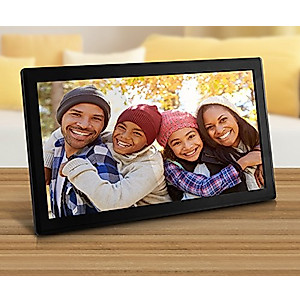 Aluratek 10" WIFI Digital Photo Frame w/ Touchscreen IPS Display, 32GB Mem, 1280 x 800 Res, Easy Setup to Share Photo/Video Wirelessly from Anywhere - AWDMPF110F