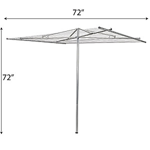 Household Essentials 17140-1 Rotary Outdoor Umbrella Drying Rack | Steel | 30-Lines with 182 ft. Clothesline