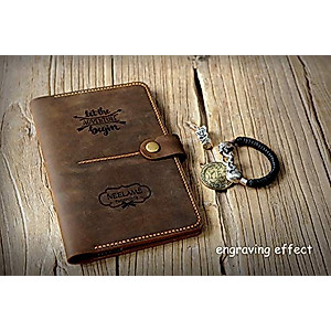Personalised leather A4 ring binder, retro leather A4 4 ring binder folder, leather A4 portfolio NA405BS