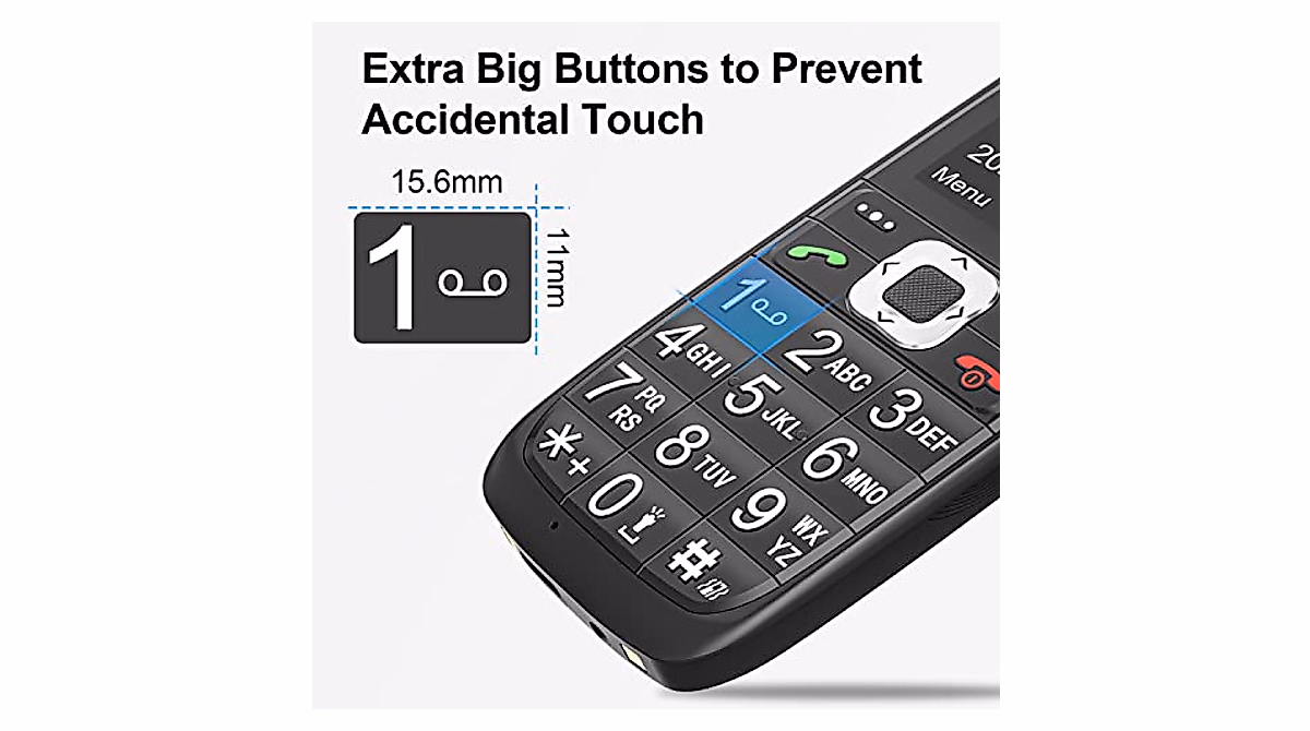 Easyfone Prime-A6 4G Unlocked Feature Cell Phone, Easy-to-Use Clear ...