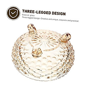 TIDTALEO 1pc tripod glass bowl Dessert bowl Glass rice bowl cereal bowls Fruit bowl mixing bowls prep bowl appetizer snack bowls glass trifle bowl Creative Bowl salad ice cream bowl