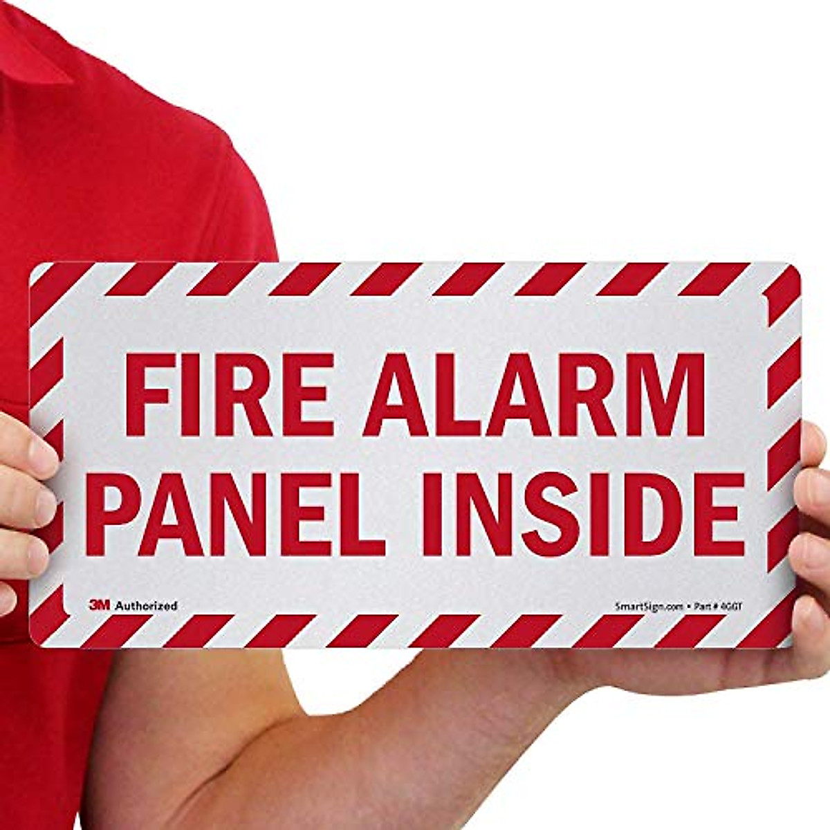 SmartSign "Fire Alarm Panel Inside" Label | 5" x 10" 3M Engineer Grade Reflective