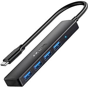 USB C Hub 3.0, AKWOR 4-Port USB C Docking Station, USB Extender USB C Splitter for Type C MacBook, Mac Pro, iMac, Surface, XPS, Flash Drive, Mobile HDD