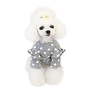 Small Puppy Clothes for Girls Pet Clothes Autumn Winter Love Holiday Shirts Spring Summer Outfits for Small Breeds Puppy Shirt
