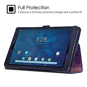 Fintie Case for Onn. 8" Tablet Pro (Model: 100003561), Premium Vegan Leather Folio Protective Stand Cover with Pencil Holder for Onn Pro 8-inch Android Tablet (Galaxy)