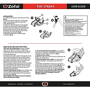 Zefal "Cristophe Mountain Bicycle Half Toe Clips, S/M , Black