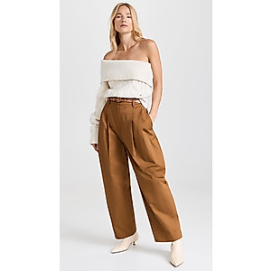 Madewell Women's Chunky Buckle Skinny Leather Belt, Desert Camel, Tan, S
