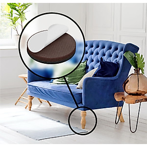 Slipstick GorillaPads CB149 Non-Slip Furniture Pads/Rubber Grippers (Set of 8) Self-Adhesive Furniture Feet Floor Protectors, 1-1/2 inch Round, Black