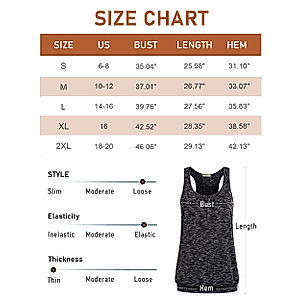 Miusey Shirts to Hide Belly Fat Women Womens Tank Tops Loose Fit Racerback Yoga Tops Workout Tunic Tops Zumba Clothes White Flower Large