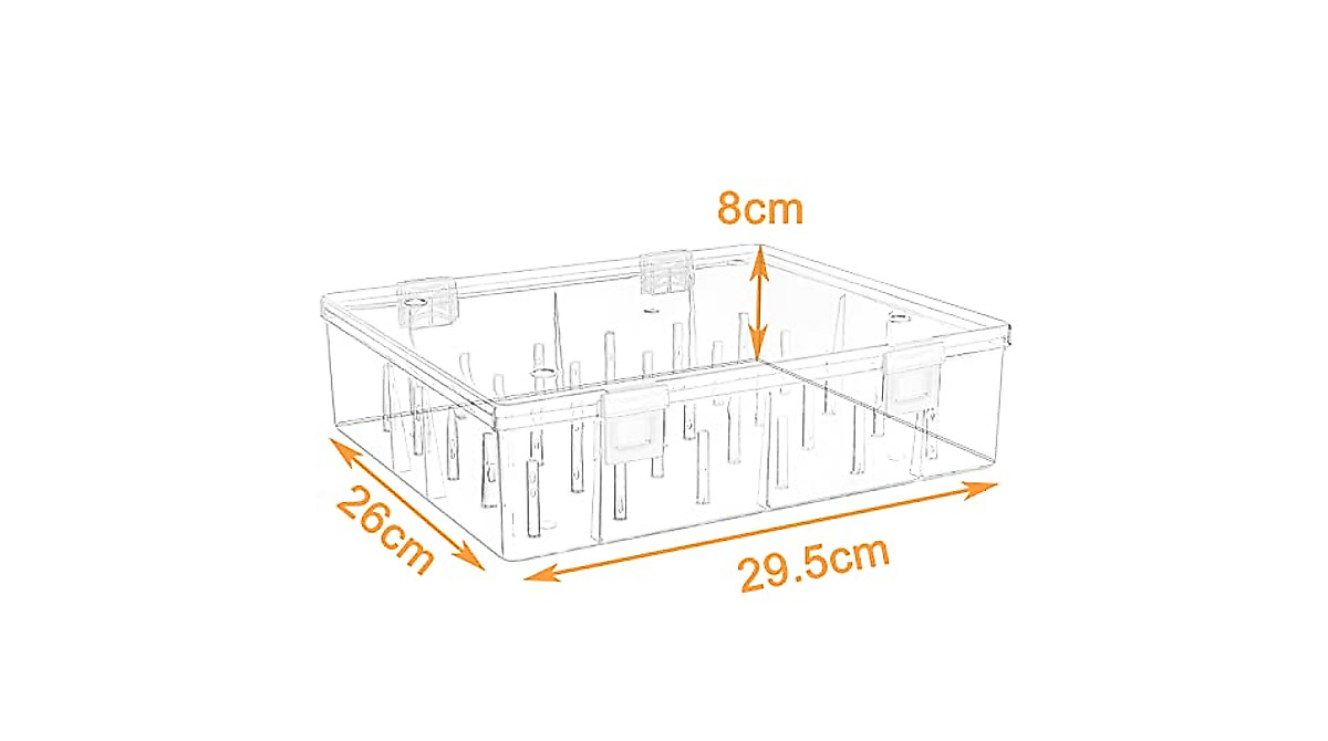 New brothread Pack of 2 Clear Storage Boxes for Thread Spools