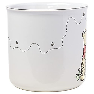 Silver Buffalo Disney Winnie the Pooh But First Hunny Piglet Ceramic Camper Mug, 20 Ounces