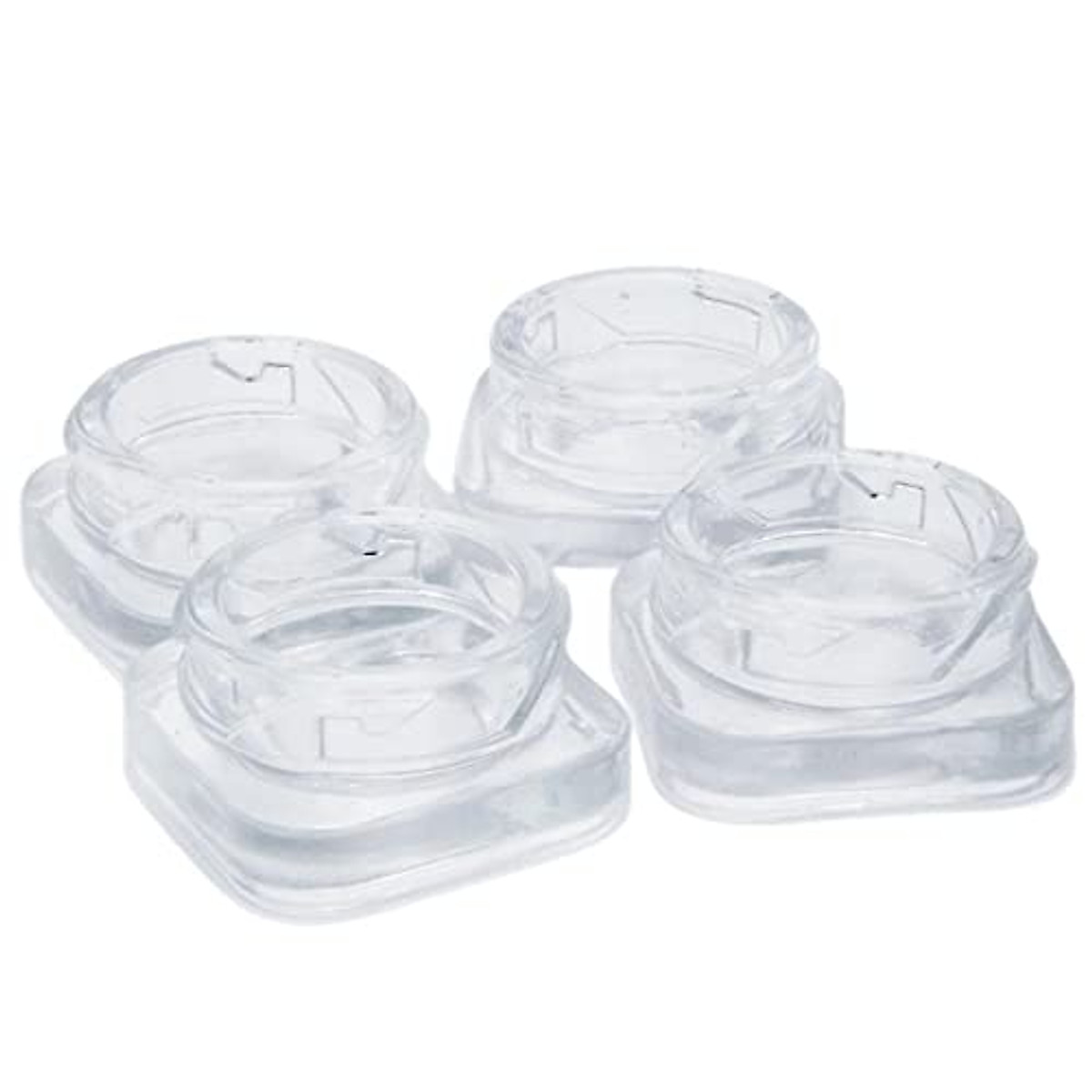 Green Canamaster 90 Pack of 9ml Square Glass Jars with Child Resistant White Lids - Ideal for Storing Concentrates and Other Small Items Safely