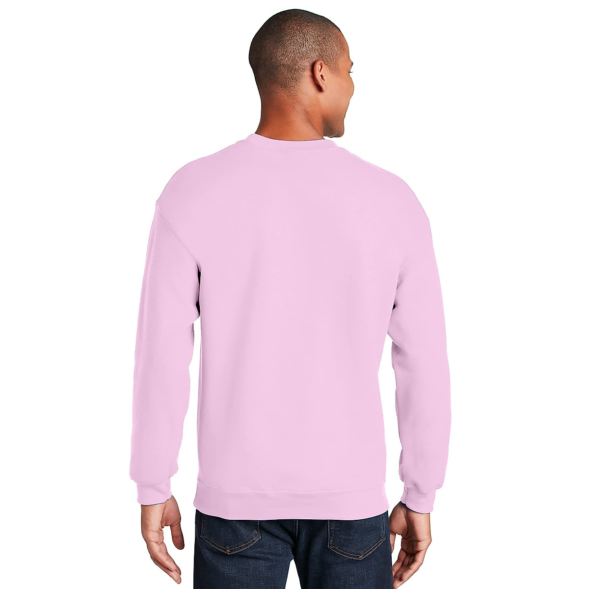 Joe's USA Adult Classic Crewneck Sweatshirt-M-Pale Pink