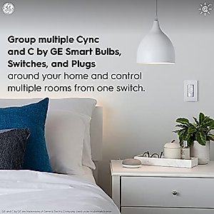 GE CYNC Smart Home Starter Kit, Smart Bulb and Dimmer Switch, Bluetooth and Wi-Fi Enabled, Alexa and Google Assistant Compatible
