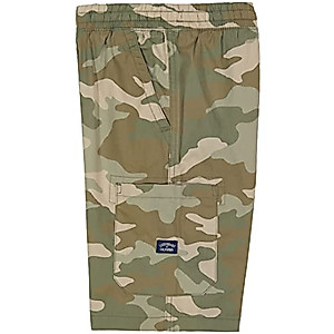 Lucky Brand Boys' Pull-On Cargo Shorts, Drawstring Closure, Tea Camo GC04, 5