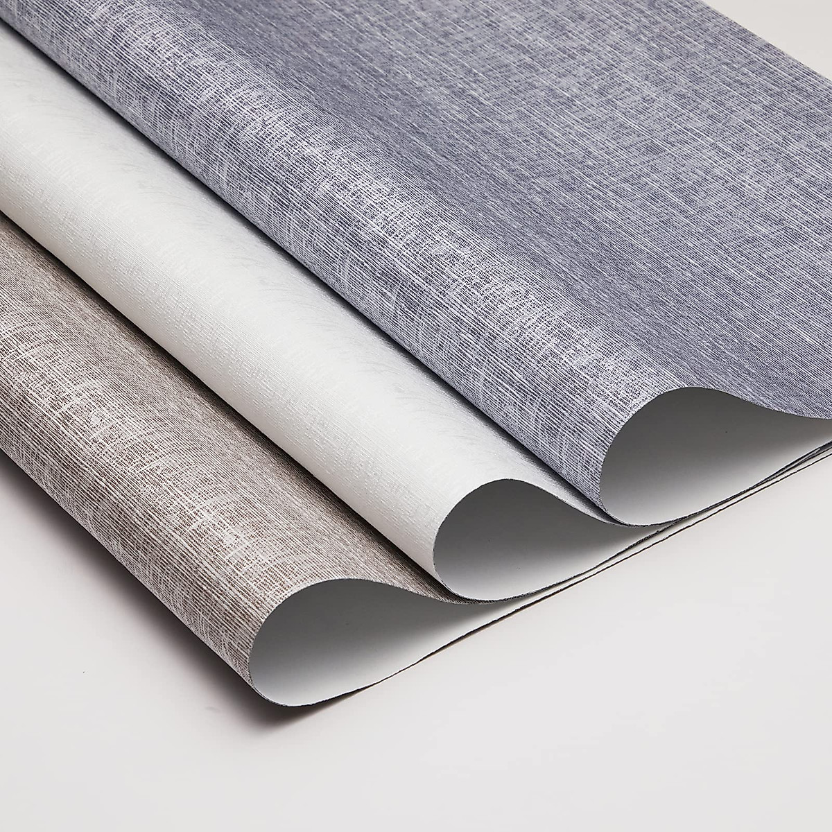 Persilux Custom 100% Blackout Roller Shades (23''W x 72''H, Grey) UV Protection Blinds for Windows Striped Jacquard Thermal Insulated Fabric Window Shades for Home and Living Room