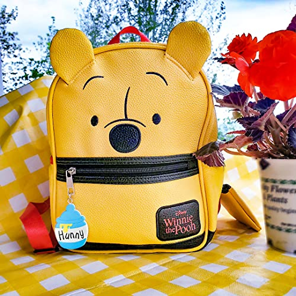 Disney Winnie The Pooh Hunny Lovin' Textured Faux Leather 3D Ears Mini Backpack