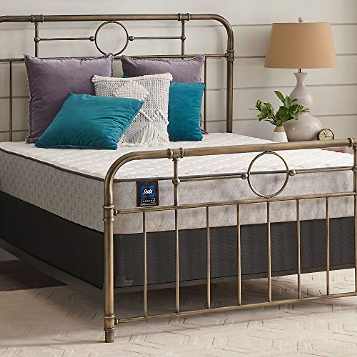 Sealy Essentials Spring Summer Elm Firm Feel Mattress, Queen,White