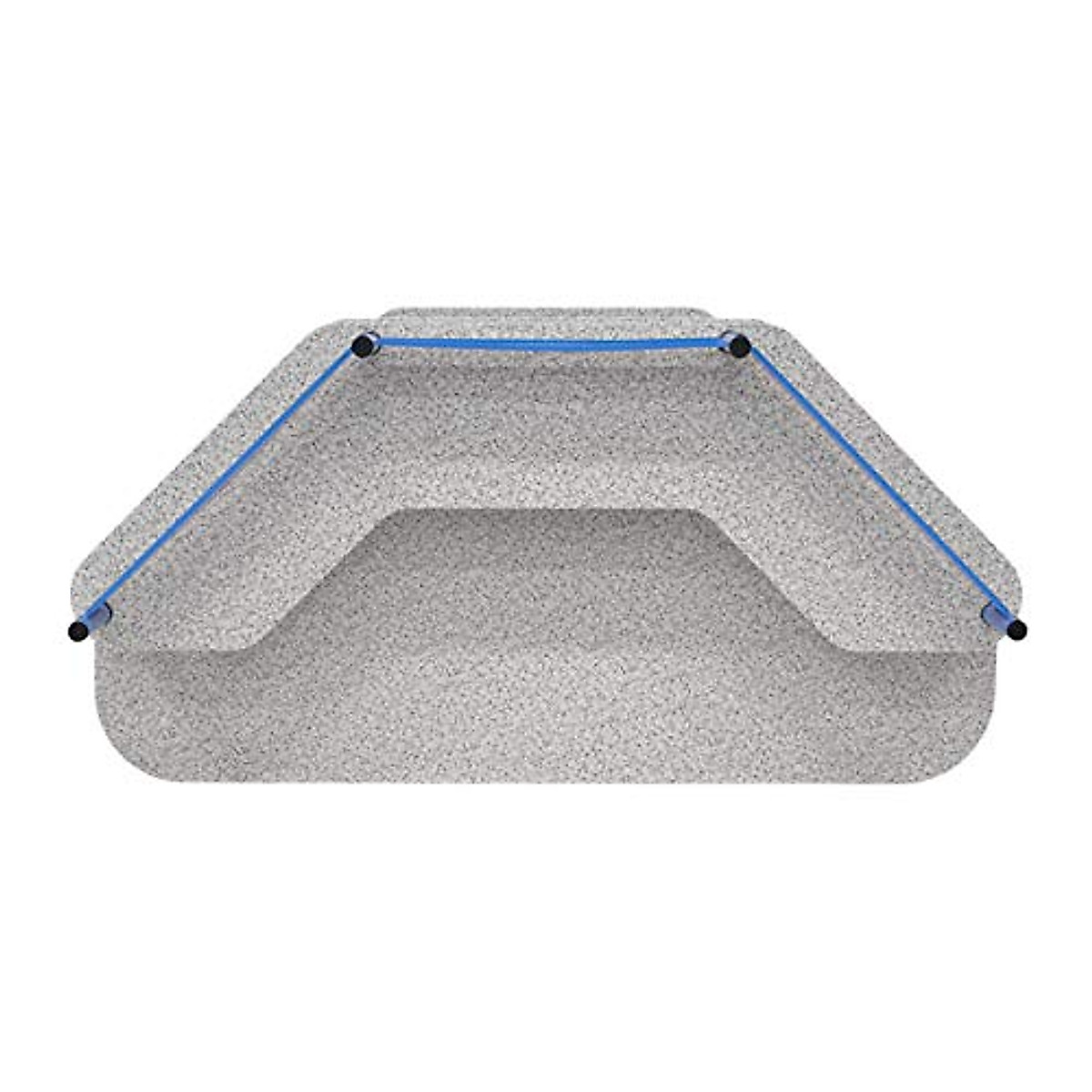 Calico Designs Study Corner Desk, Blue 46"W x 23.5"D x 42.25"H