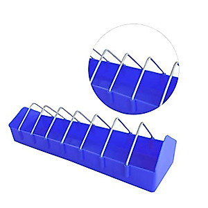 POPETPOP Chicken Feeder Trough - Plastic Poultry Feeder Rack Bird Food Dispenser Storage Trough Container Pigeon Supplies Pigeon Feeder